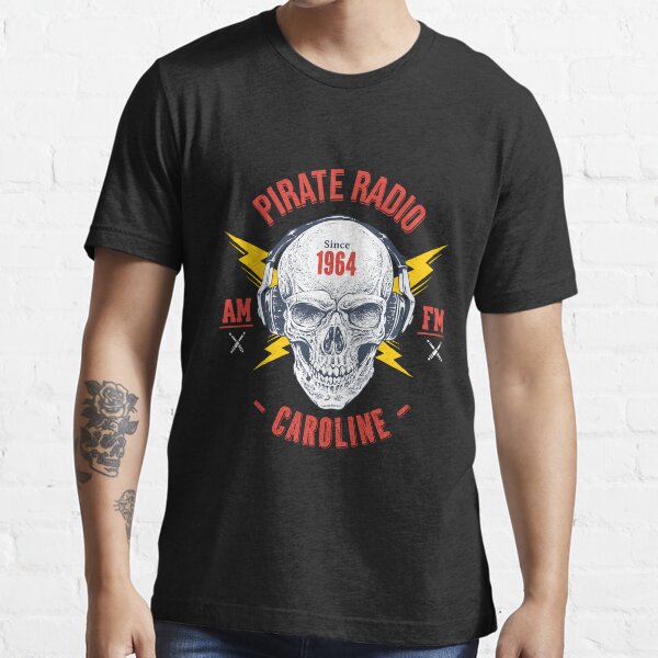 "Radio Caroline Retro Vintage Pirate Radio" Essential T-Shirt for Sale ...