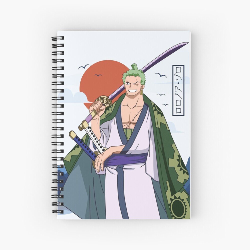 "One Piece Roronoa Zoro Wano" Spiral Notebook for Sale by ShonnaWener ...