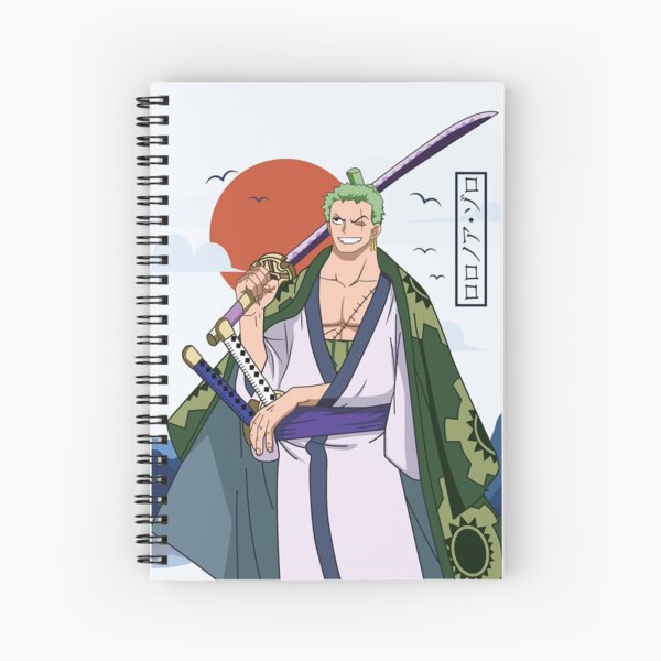 "One Piece Roronoa Zoro Wano" Spiral Notebook for Sale by ShonnaWener ...