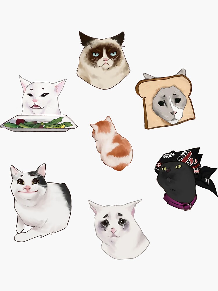 "Cat Meme Sticker Bundle Pack" Sticker for Sale by briancjohn154 ...