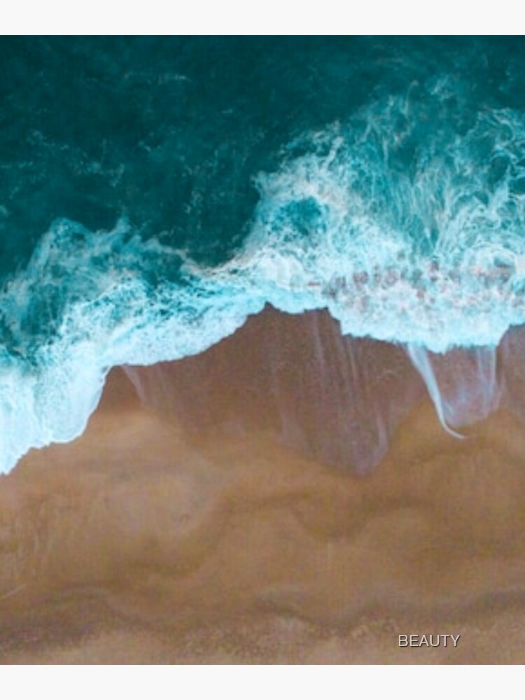 "Cool colourful blue and brown ocean and beach Art." Sticker for Sale ...