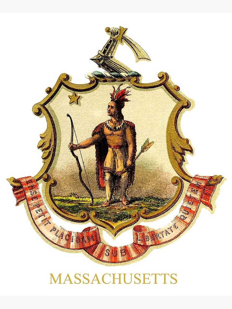 "Massachusetts Coat of Arms" Poster for Sale by historicimage | Redbubble