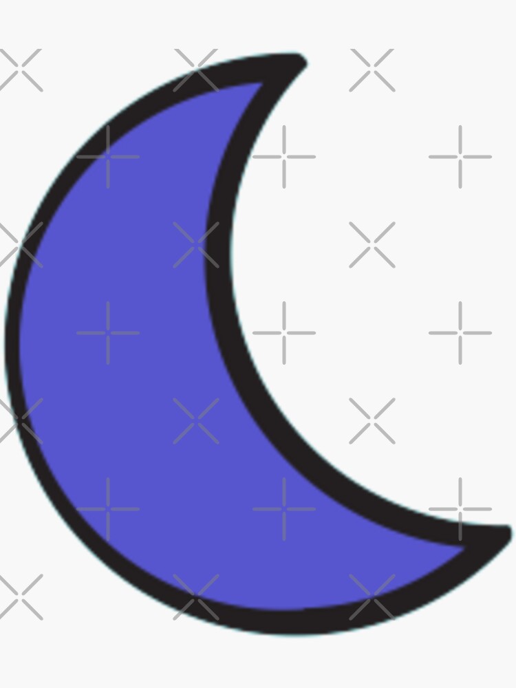 "Purple Crescent Moon - iPhone "Do Not Disturb" purple shade" Sticker ...