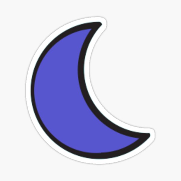 "Purple Crescent Moon - iPhone "Do Not Disturb" purple shade" Sticker ...
