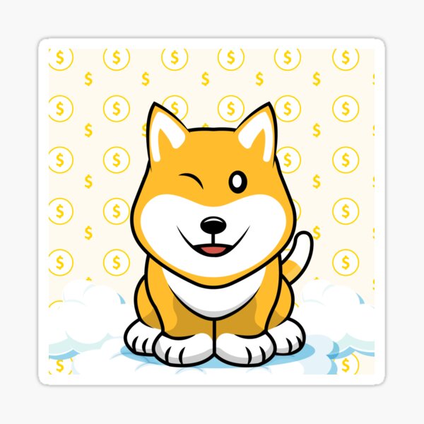 "Winking Shiba" Sticker for Sale by Triquetra1 | Redbubble