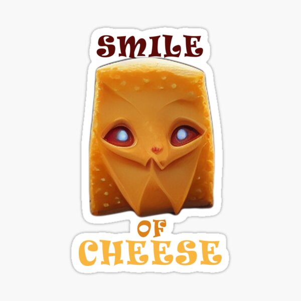 "Smiling Cheese" Sticker for Sale by chablake | Redbubble