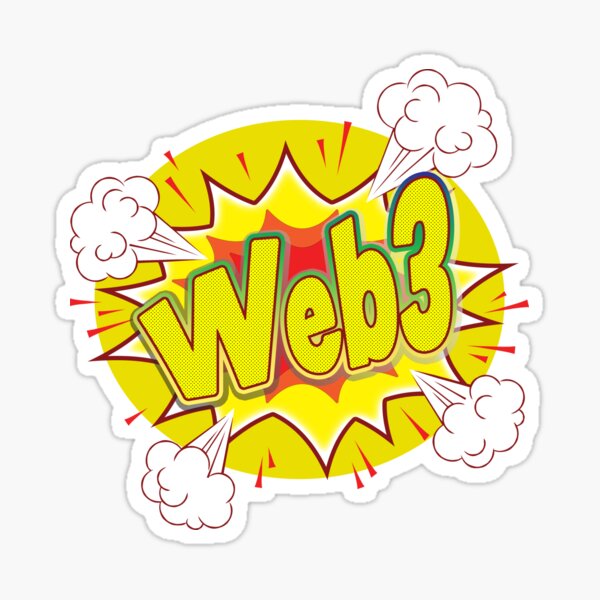 "Web3." Sticker for Sale by UltraQuirky | Redbubble