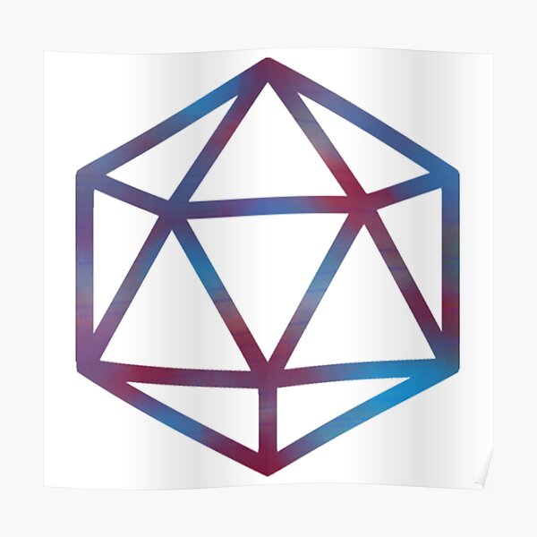 "My favourite colour is blue D20" Poster for Sale by Dead1bird | Redbubble