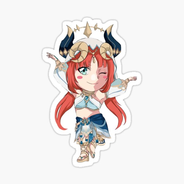 "chibi Nilou Genshin Impact" Sticker for Sale by SNArtAnimeStore ...