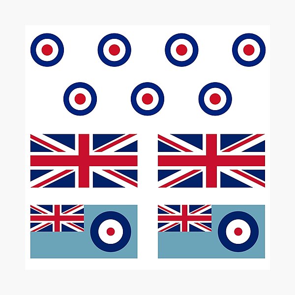 "Royal Air Force RAF Military Roundel, Military Ensign and Australian ...