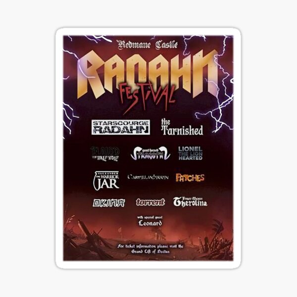 "Festival Radahn a Festival Radahn a Festival Radahn" Sticker for Sale ...