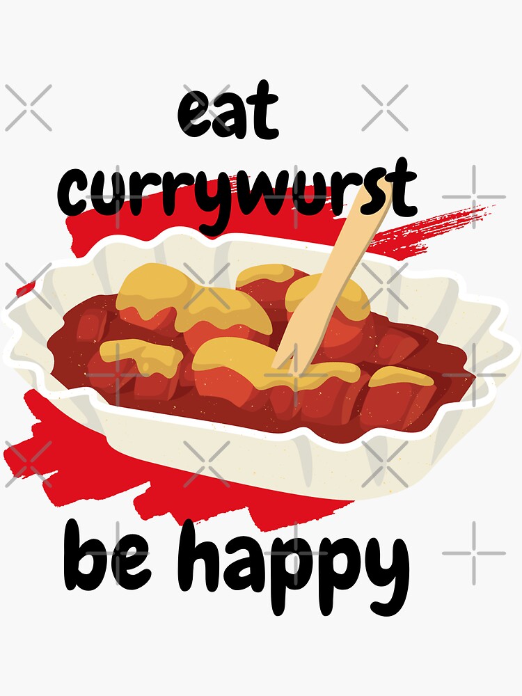 "currywurst day" Sticker for Sale by besas-designs | Redbubble