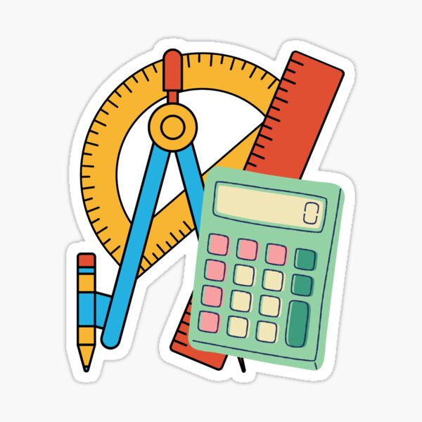 "Math school subjects " Sticker for Sale by Yolunay | Redbubble