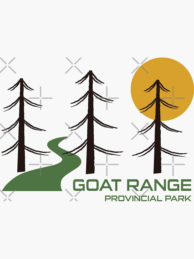 "Goat Range Provincial Park Trail" Sticker for Sale by esskay | Redbubble