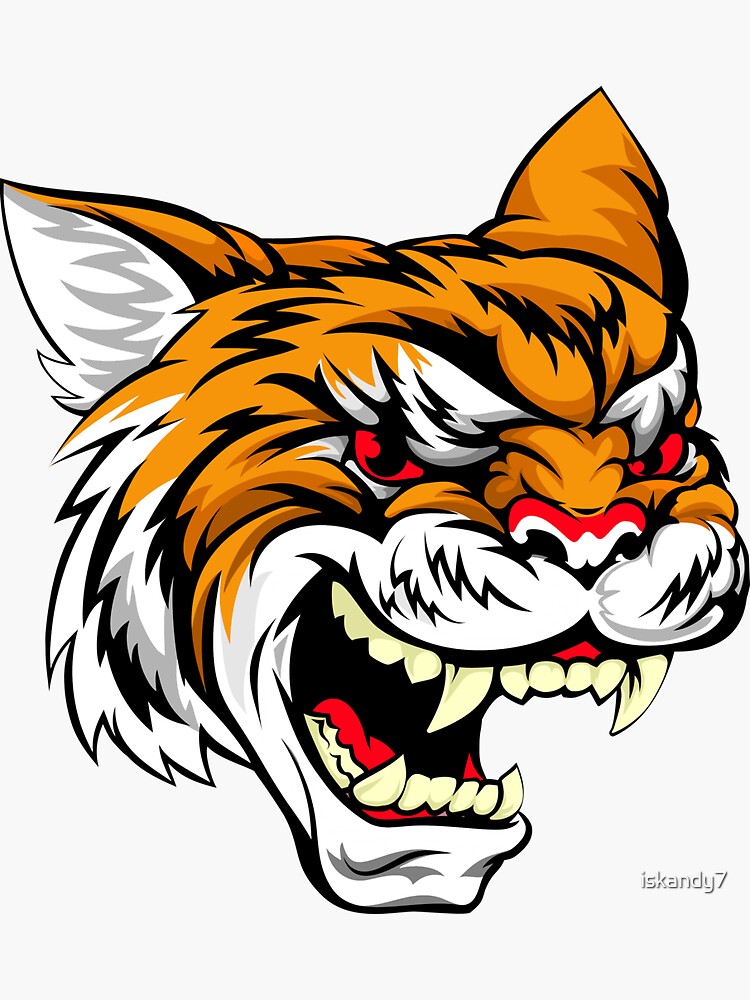 "Angry Tiger " Sticker for Sale by iskandy7 | Redbubble