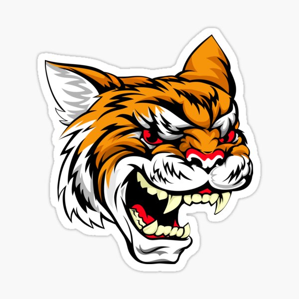 "Angry Tiger " Sticker for Sale by iskandy7 | Redbubble