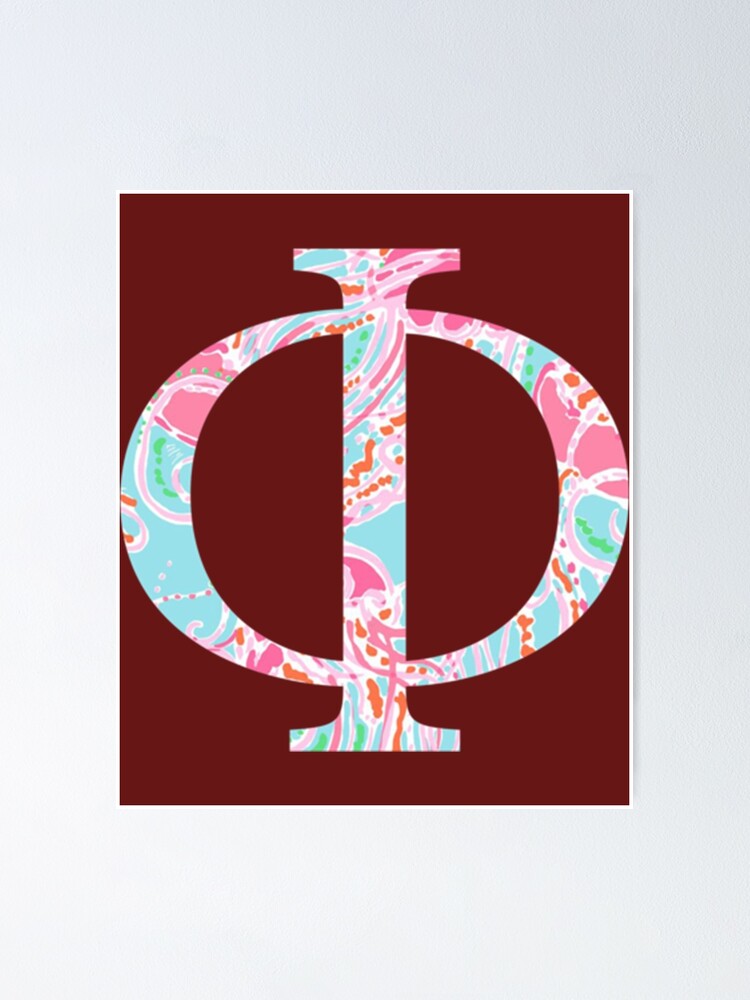 "Phi Splash Greek Letter " Poster for Sale by cutegirlsdesign | Redbubble