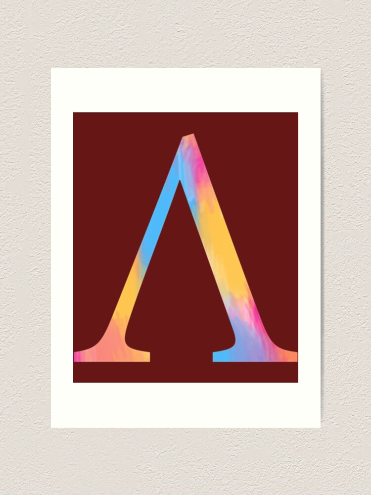 "Sunrise Lambda Letter " Art Print for Sale by cutegirlsdesign | Redbubble