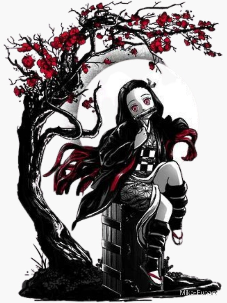 "Nezuko Kamado" Sticker for Sale by Mika-Funart | Redbubble