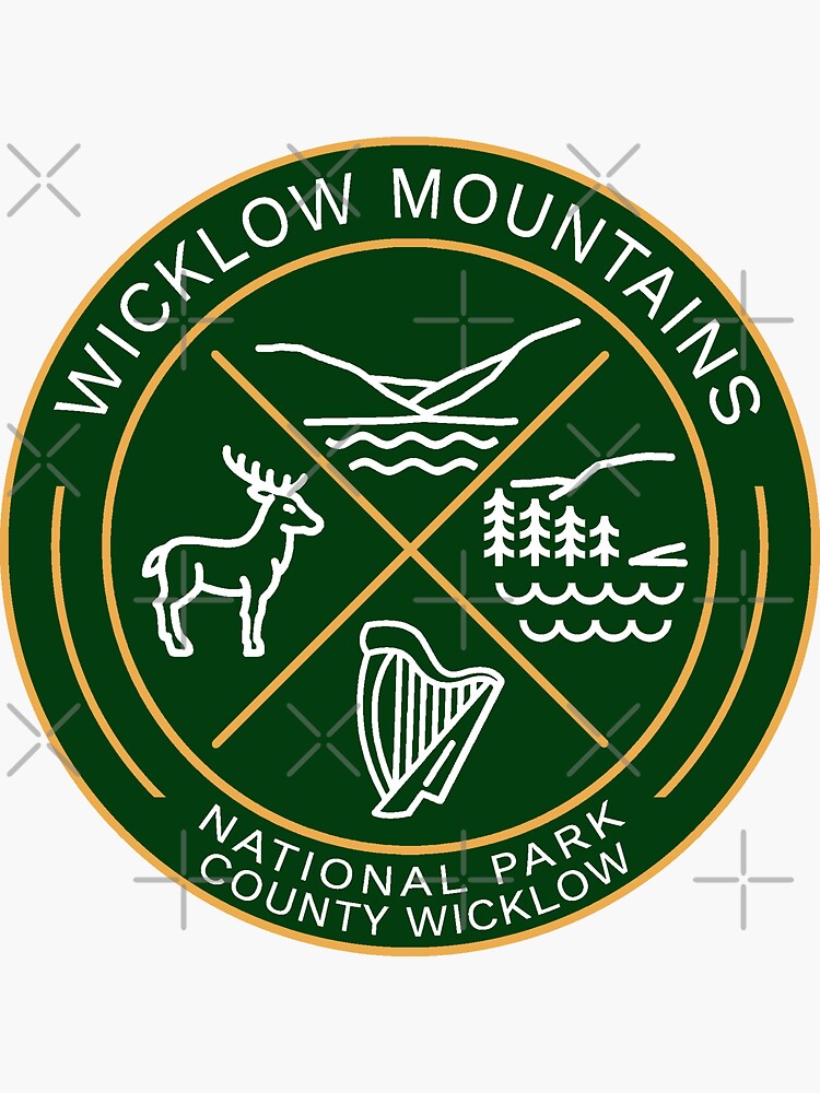 "Wicklow Mountains National Park Ireland Heraldic Logo" Sticker for ...