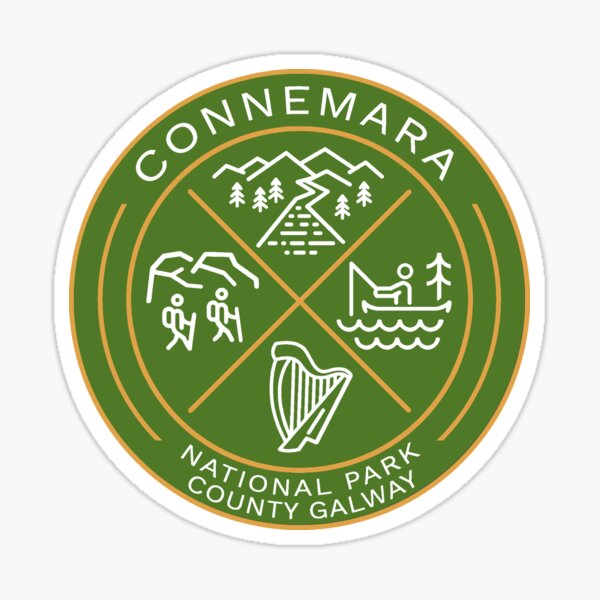 "Connemara National Park Ireland Heraldic Logo" Sticker for Sale by ...
