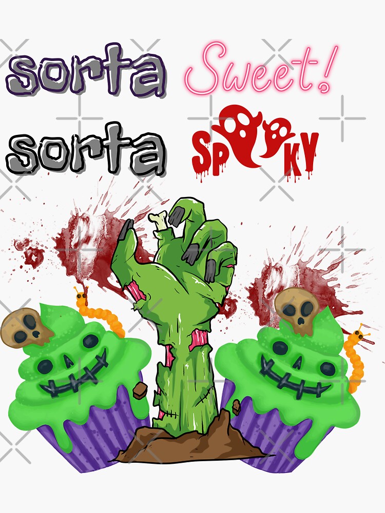 " Sorta sweet sorta spooky- zombie" Sticker for Sale by Alizaa786 ...