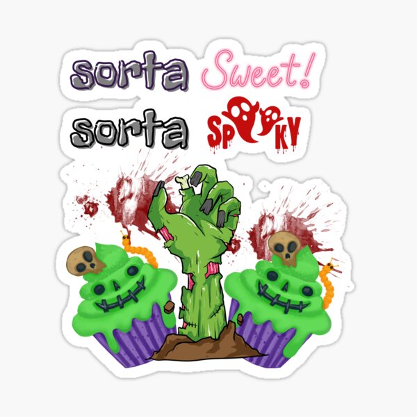 " Sorta sweet sorta spooky- zombie" Sticker for Sale by Alizaa786 ...