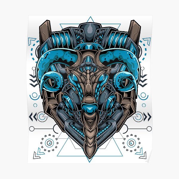 "Goat mecha" Poster for Sale by Monster-kuroro | Redbubble