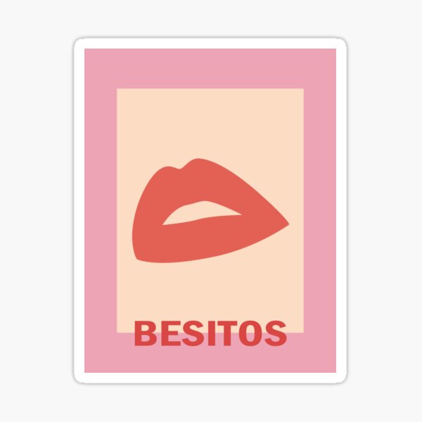 "Besitos, Red lips, Kiss art print, Y2K, Retro poster, Fashion decor ...