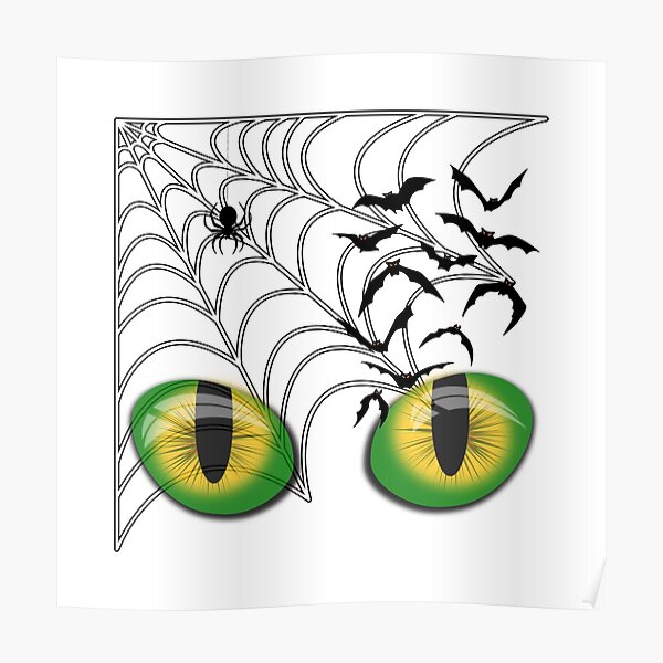 "Scary halloween eyes" Poster for Sale by meromero78 | Redbubble