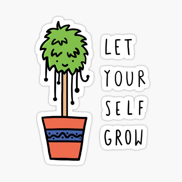 "Let Yourself Grow" Sticker for Sale by hellobubblegum | Redbubble