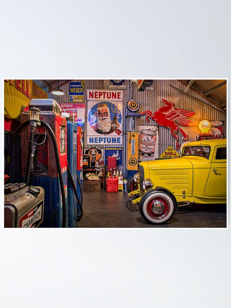 "Hot Rod Garage 4" Poster for Sale by Stuart Row | Redbubble