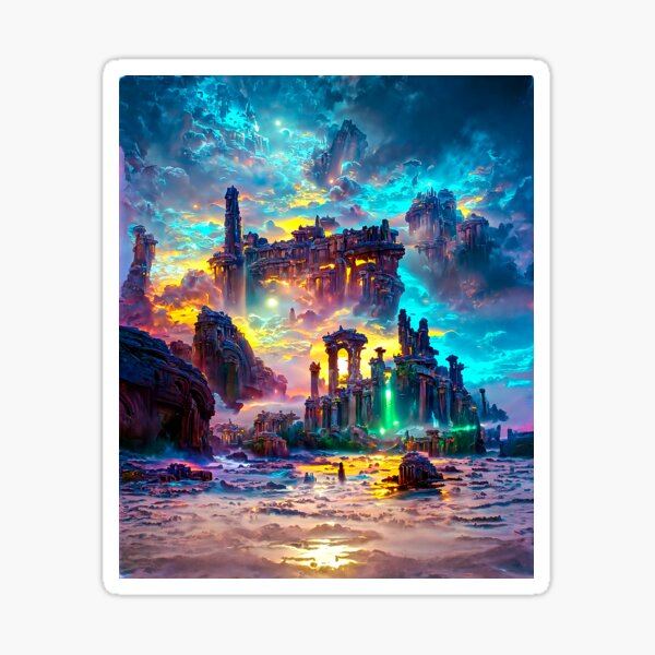 "The lost kingdom" Sticker for Sale by zar4fussion | Redbubble