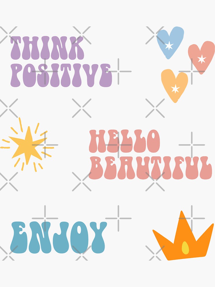 "positivity sticker pack" Sticker for Sale by NSimplicity | Redbubble