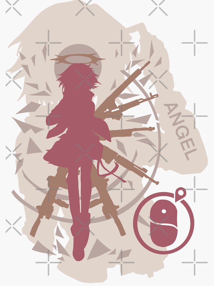 "Maroon Silhouette of Exusiai Elite 2 the battle angel of Penguin ...