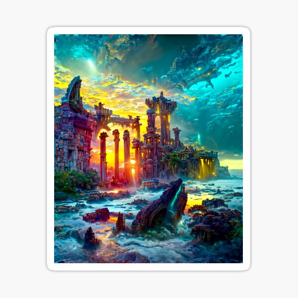 "The lost kingdom" Sticker for Sale by zar4fussion | Redbubble
