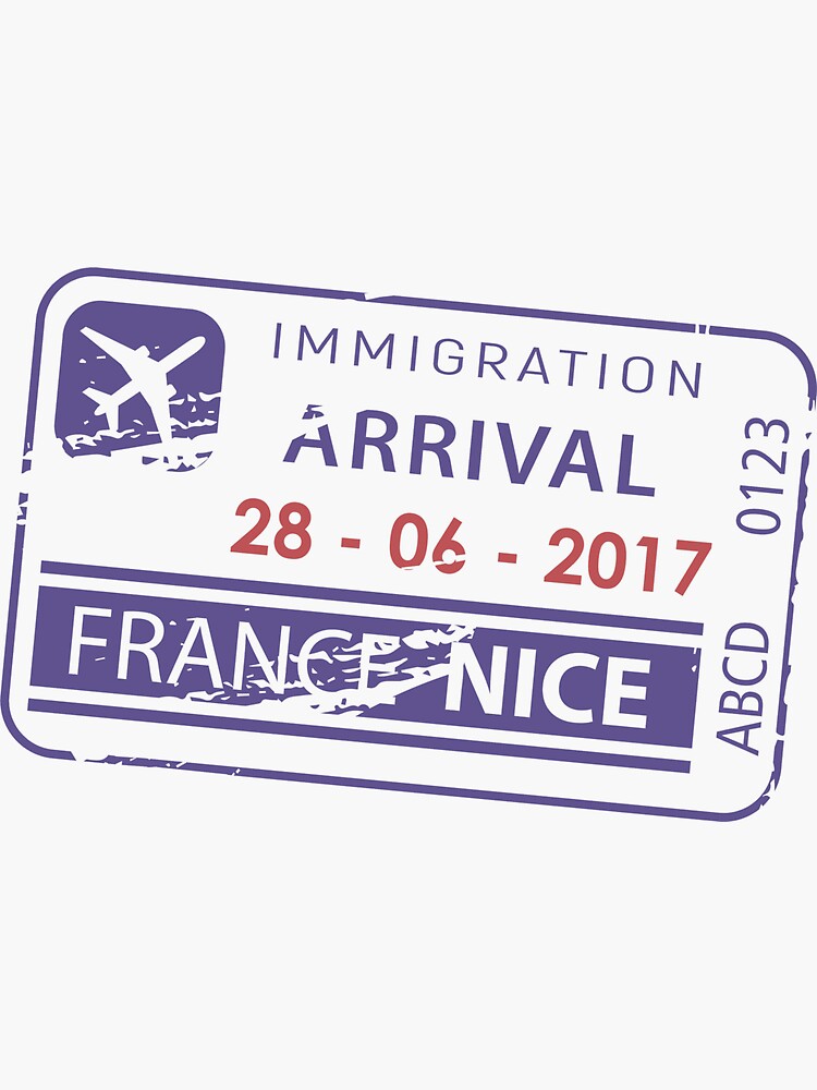 "France - Passport Stamp" Sticker for Sale by Sejmen | Redbubble