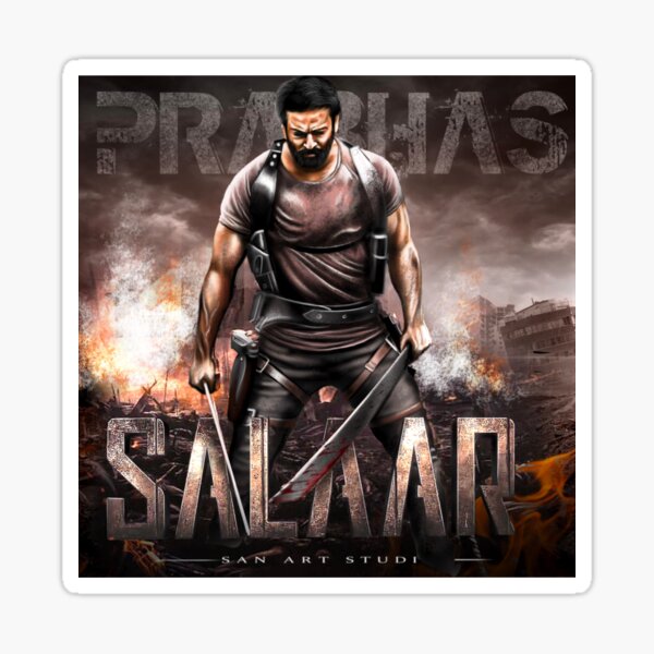 "Salaar Prabhas Artwork" Sticker for Sale by Sansahota | Redbubble