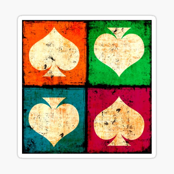 "Colored spades" Sticker for Sale by Pabrionacchi | Redbubble