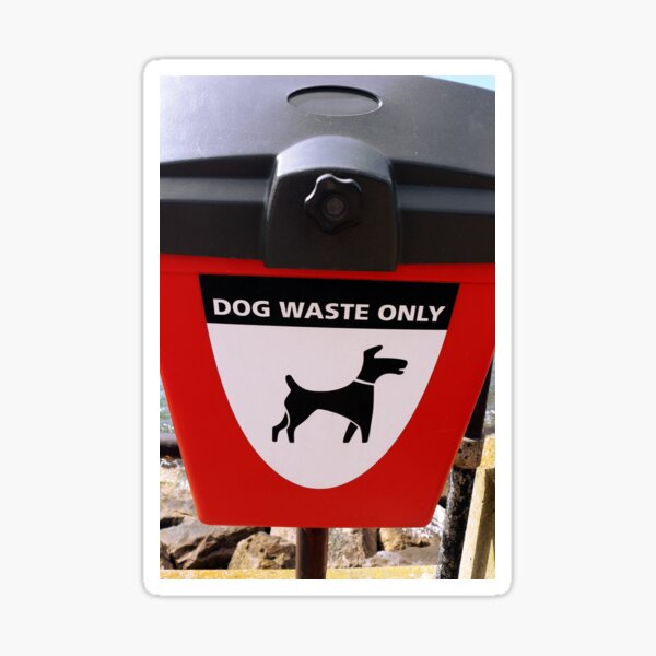 "Dog Waste Sign" Sticker for Sale by pinkal | Redbubble