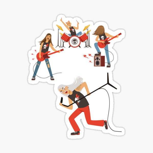 "classic rock bands" Sticker for Sale by fabrice1987 | Redbubble