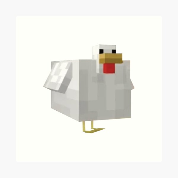 "fat minecraft chicken" Art Print for Sale by peterpeeeep | Redbubble