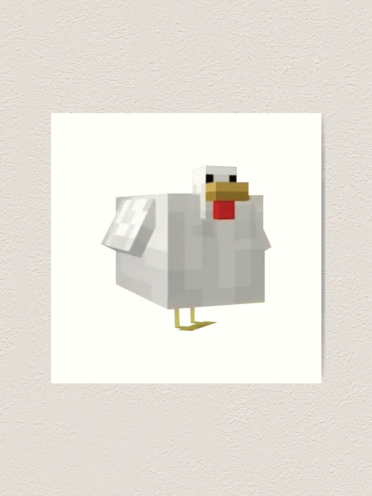 "fat minecraft chicken" Art Print for Sale by peterpeeeep | Redbubble