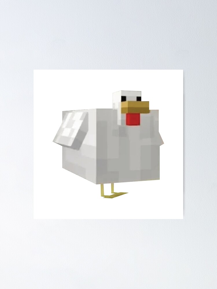 "fat minecraft chicken" Poster for Sale by peterpeeeep | Redbubble
