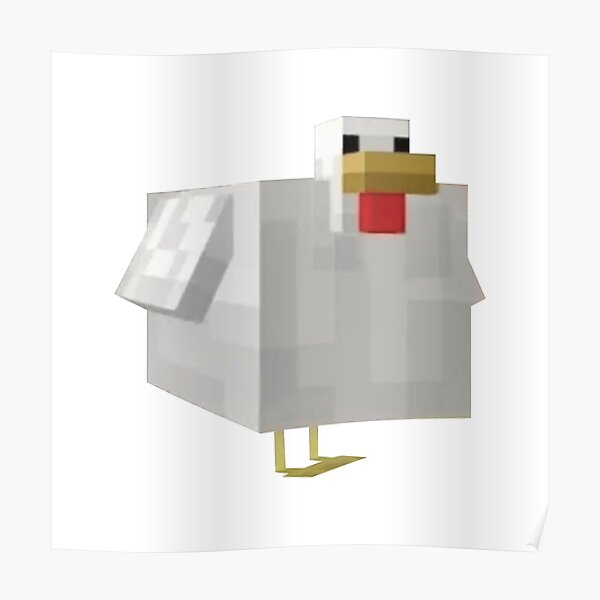 "fat minecraft chicken" Poster for Sale by peterpeeeep | Redbubble