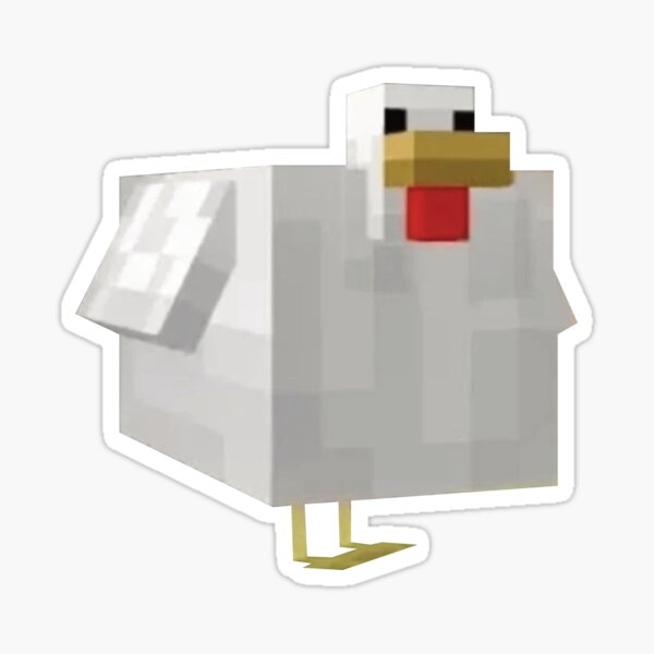 "fat minecraft chicken" Sticker for Sale by peterpeeeep | Redbubble