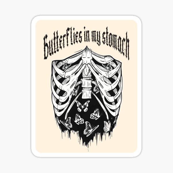 "Butterflies in my stomach " Sticker for Sale by VirtuStore | Redbubble
