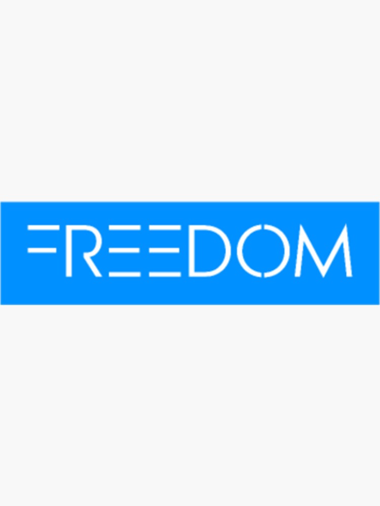 "Freedom sky blue" Sticker for Sale by GapbeNutera | Redbubble