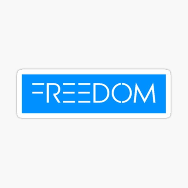 "Freedom sky blue" Sticker for Sale by GapbeNutera | Redbubble