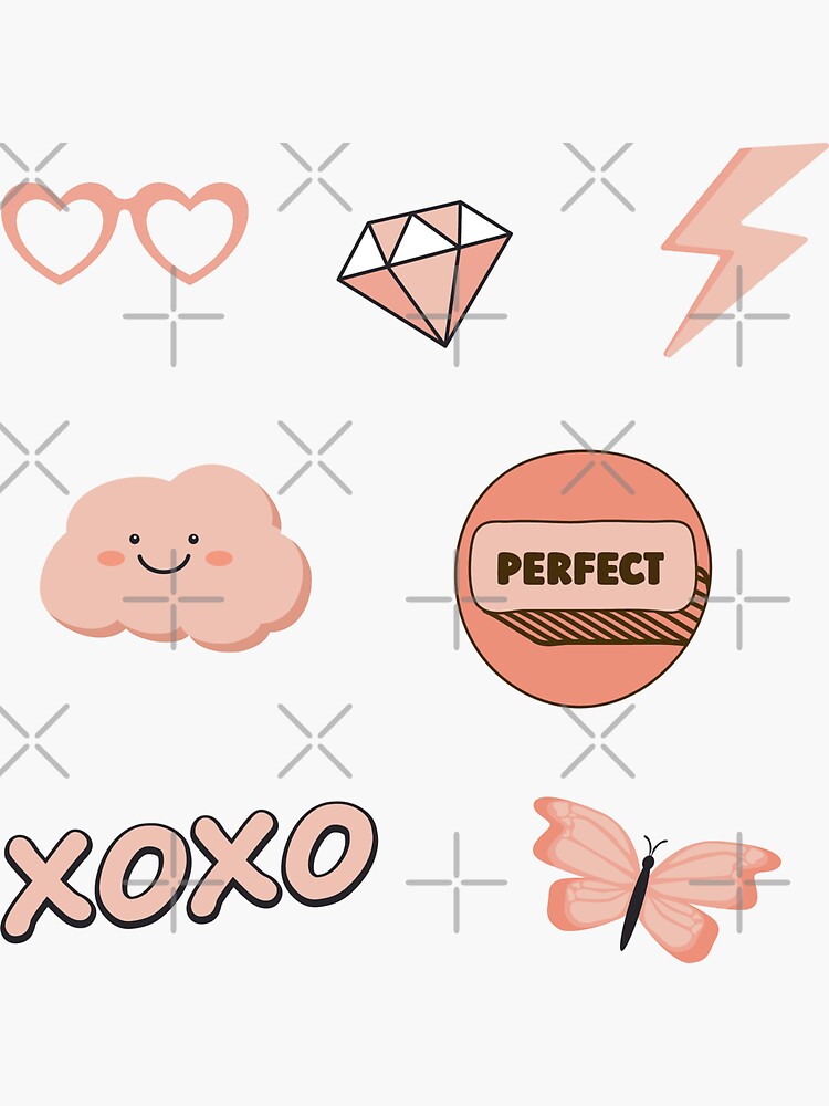 "aesthetic sticker pack peach" Sticker for Sale by NSimplicity | Redbubble